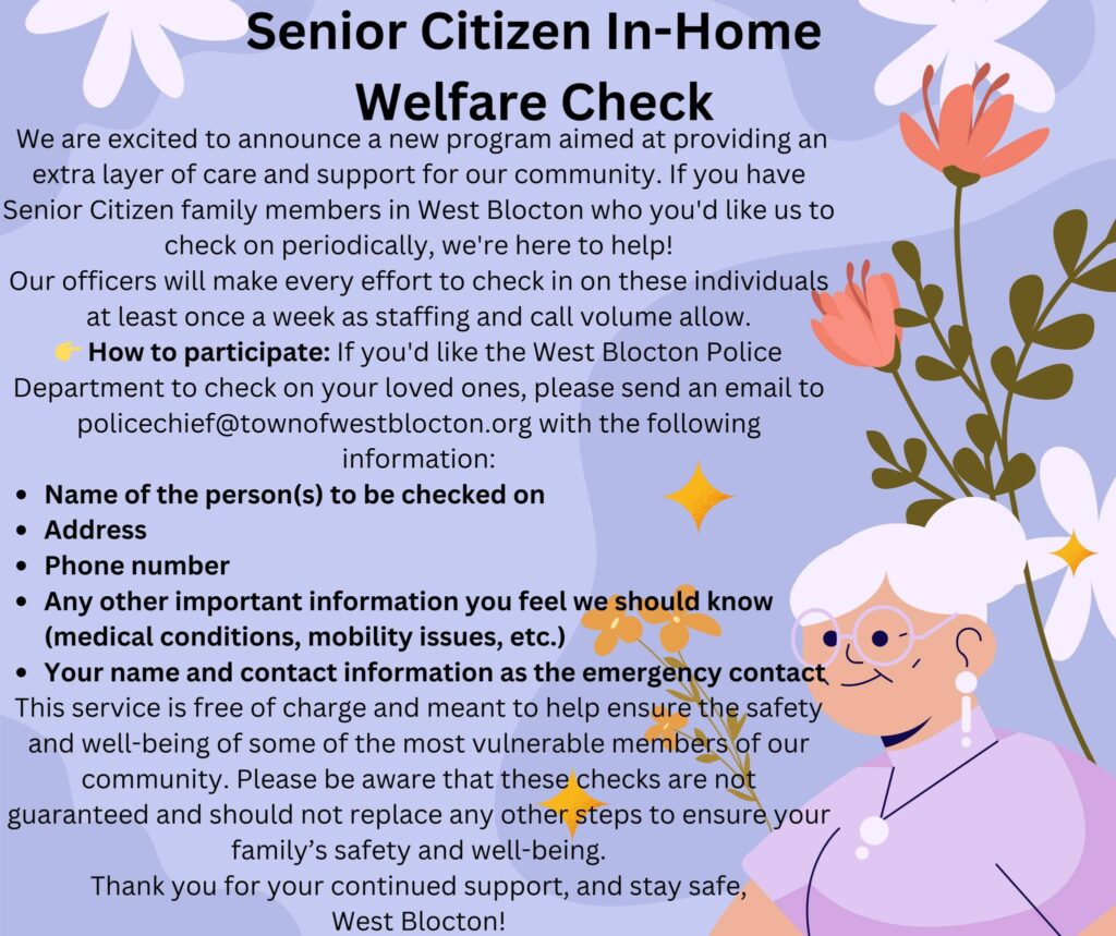 West Blocton Police Dept. Launches Senior Citizen In-Home Welfare Check ...